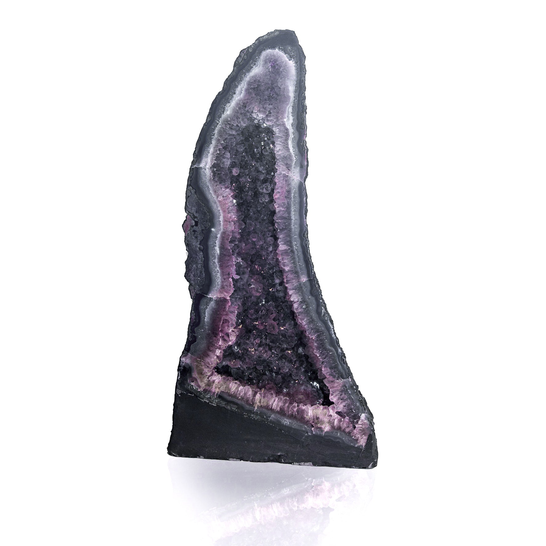 Prasiolite Geode "Angel Wings" with Green Amethyst – Crystal Bliss Geodes