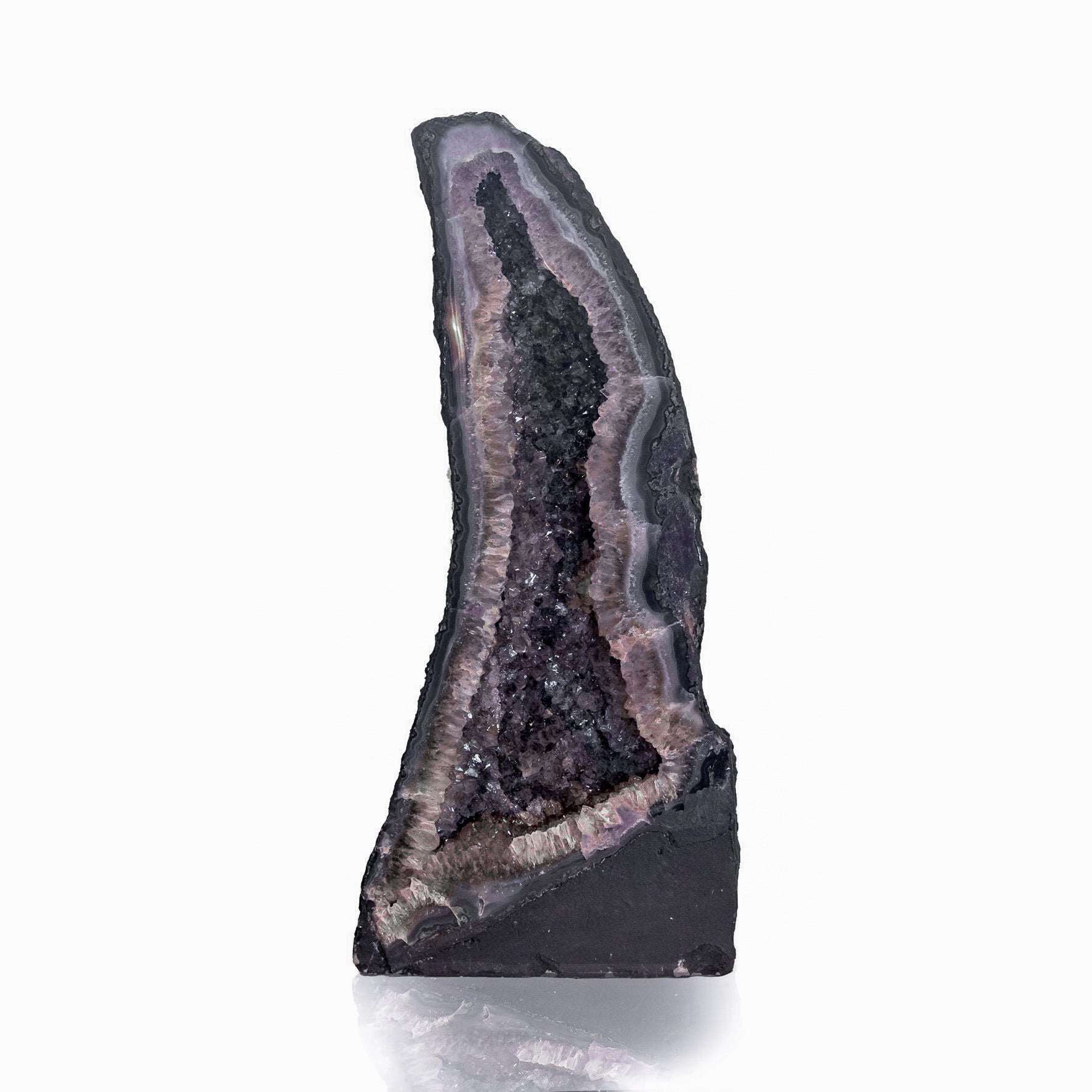 Prasiolite Geode "Angel Wings" with Green Amethyst – Crystal Bliss Geodes